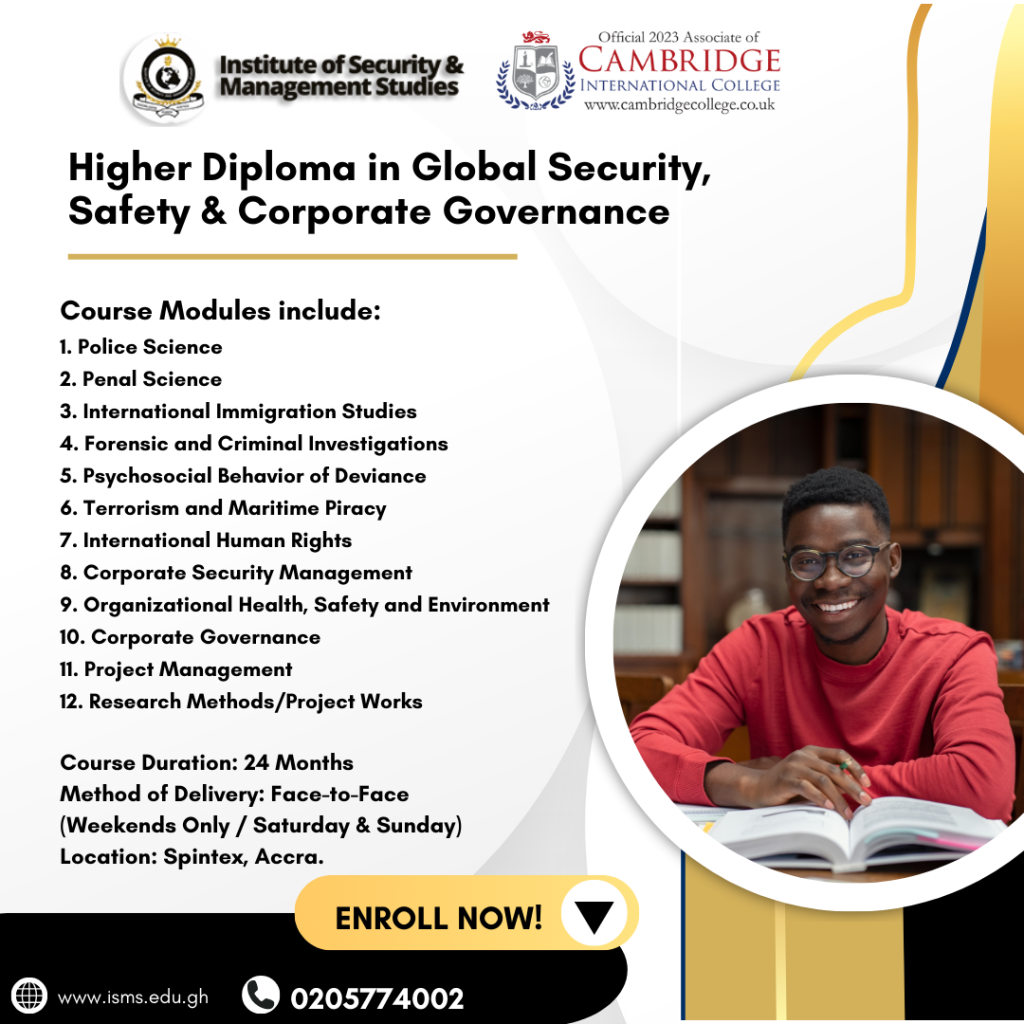 Higher Diploma in Global Security, Safety & Corporate Governance – The ...